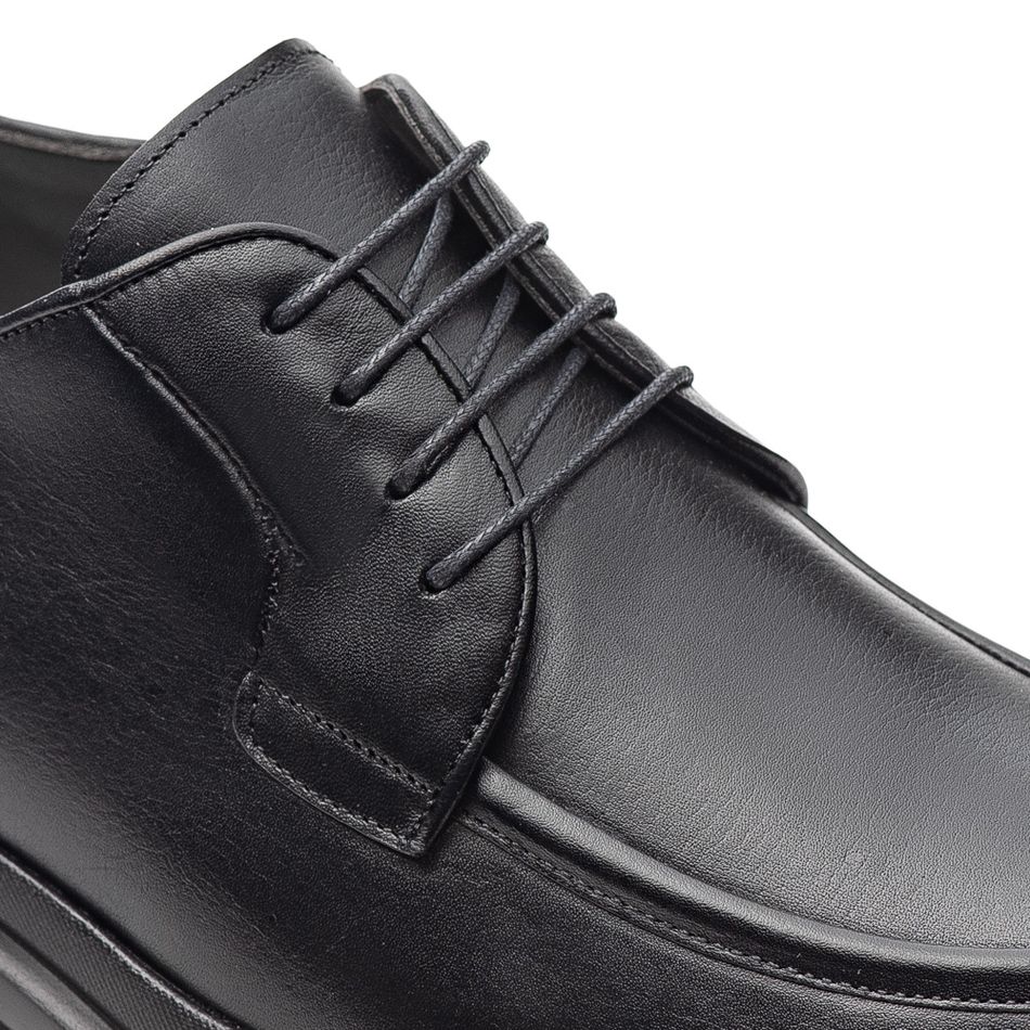 Sapato Masculino Casual Fascar Lite Derby Preto Em Couro - fascar